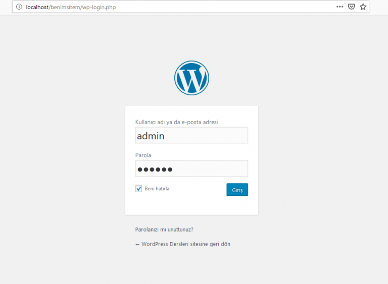 Localhost – WordPress Kurulumu (Resimli Anlatım) – WordPress